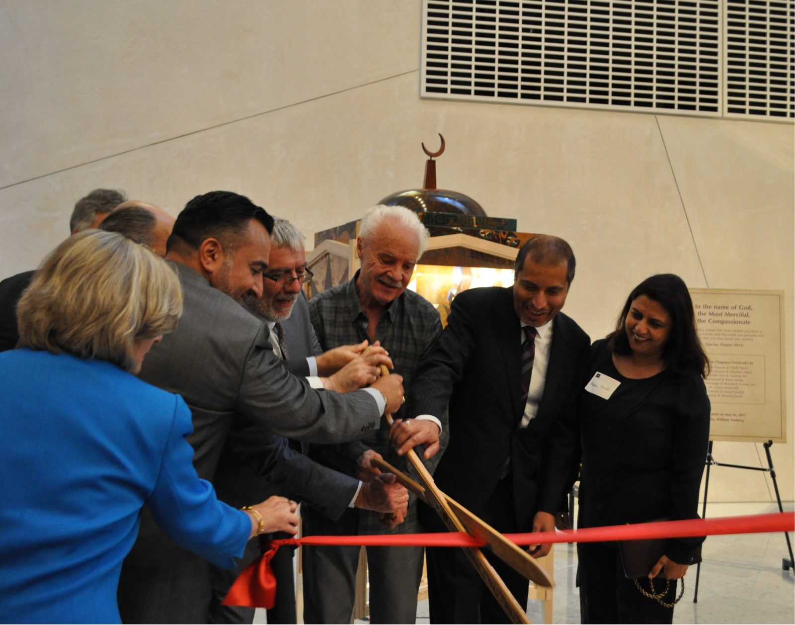 Quran cabinet dedicated at Chapman University's Fish Interfaith Center ...