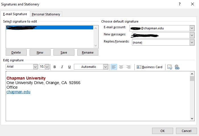 Work 101: How to Update Your Email Signature | Chapman Newsroom